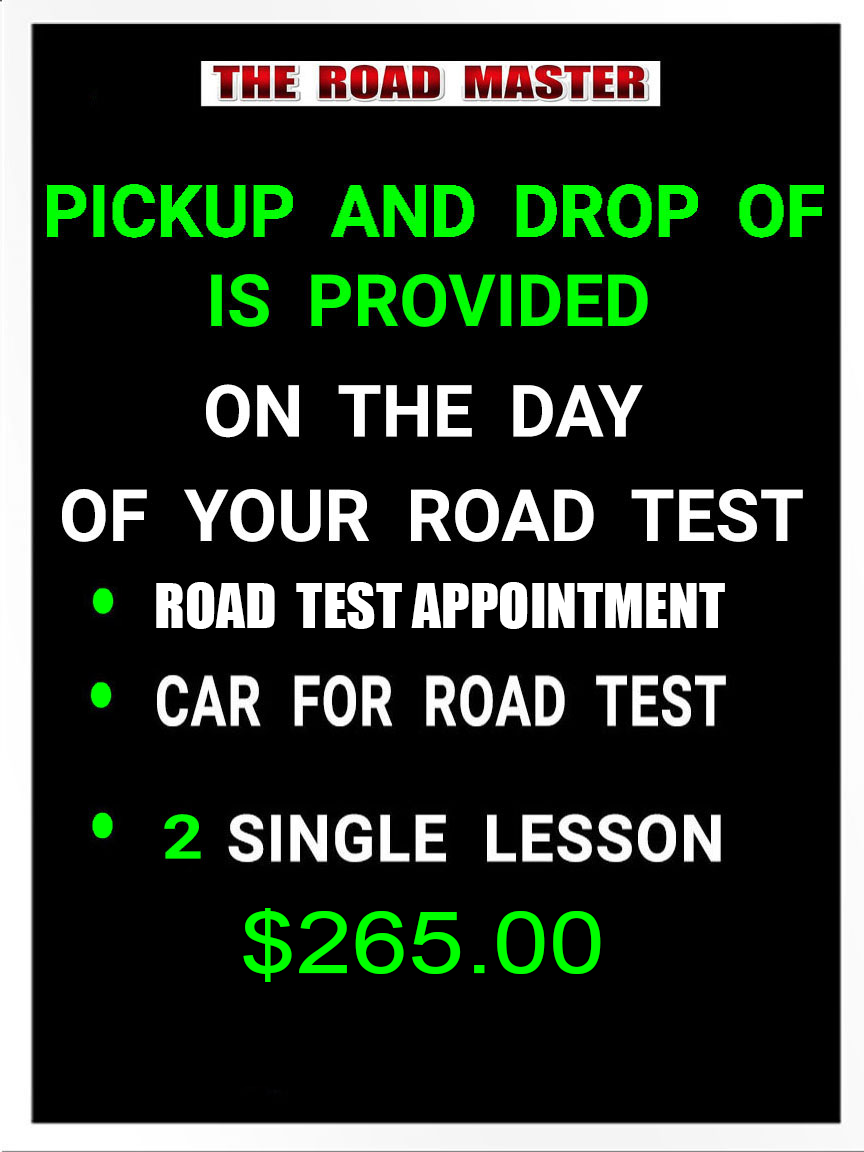 CAR, APPOINTMENT & 2 SINGLE LESSONS – THE ROAD MASTER